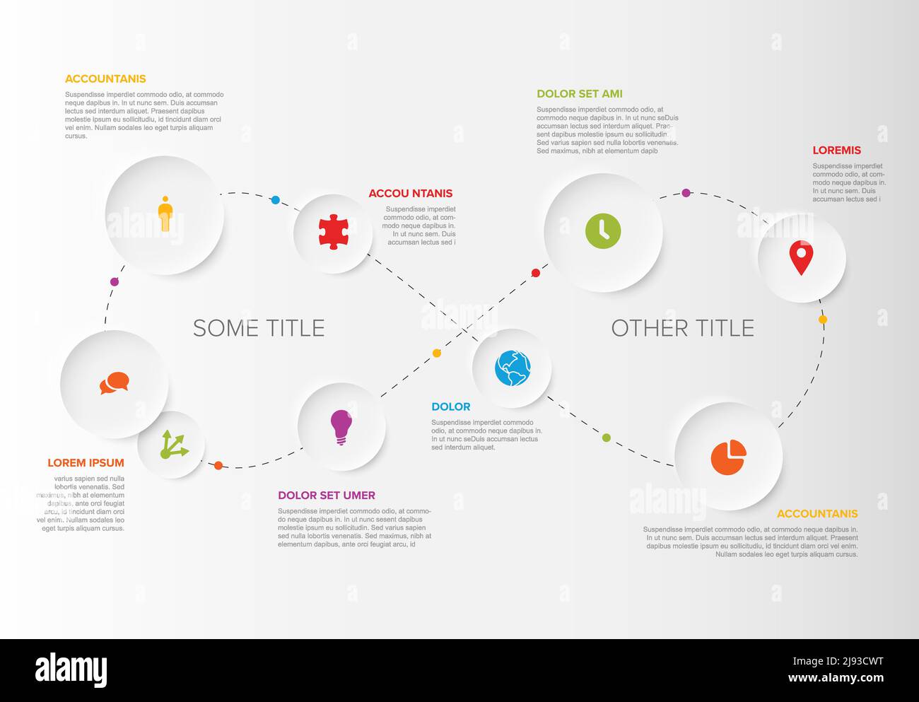 Vector multipurpose Infographic template with title and elements ...