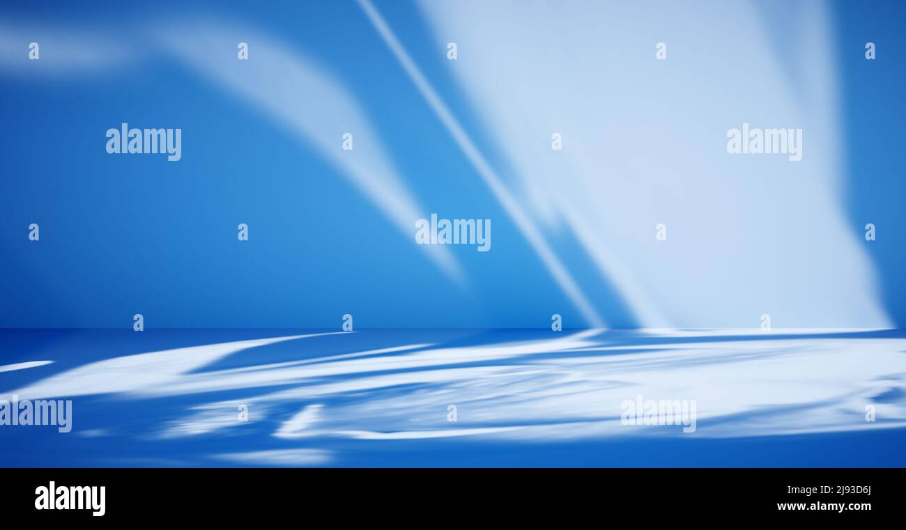 Blank colorful wall background and hard falling shadow. 3D rendering ...