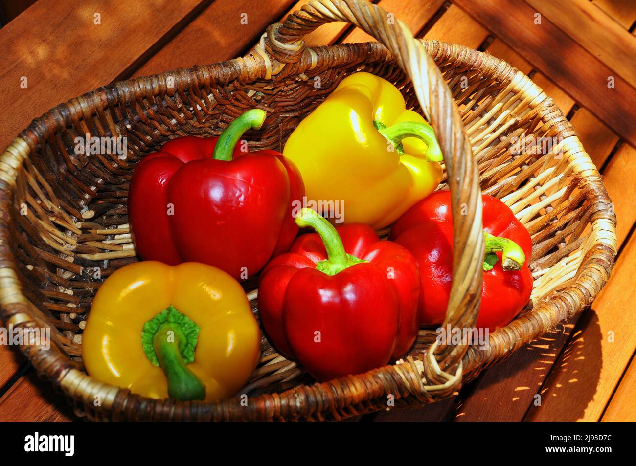 Basket of peppers from Provence Stock Photo - Alamy