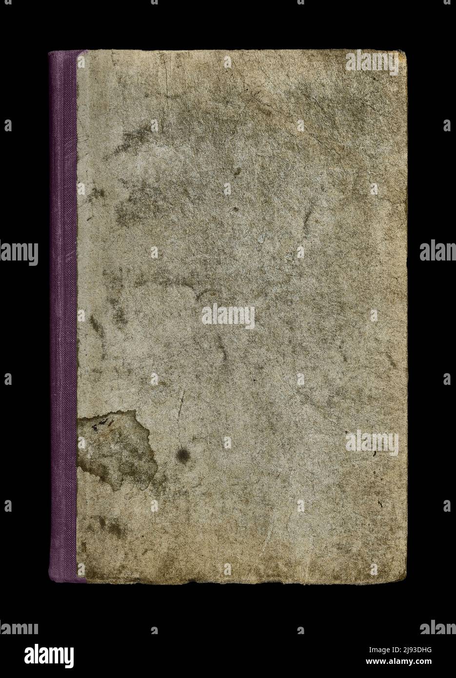 old dirty book cover mockup isolated on black Stock Photo - Alamy