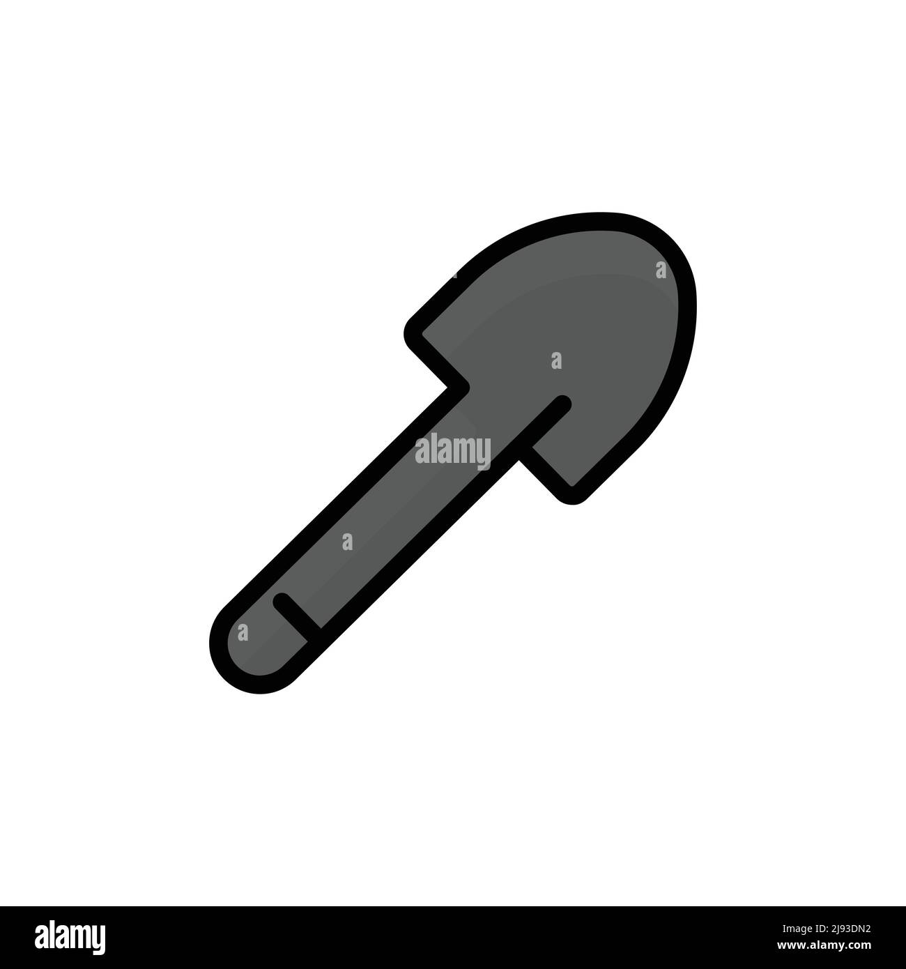 manual shovel icon vector. working tool. Filled line icon style. simple ...