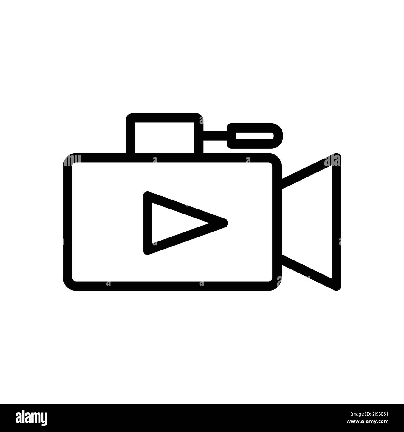 Video camera icon vector. Recording. line icon style. simple design ...