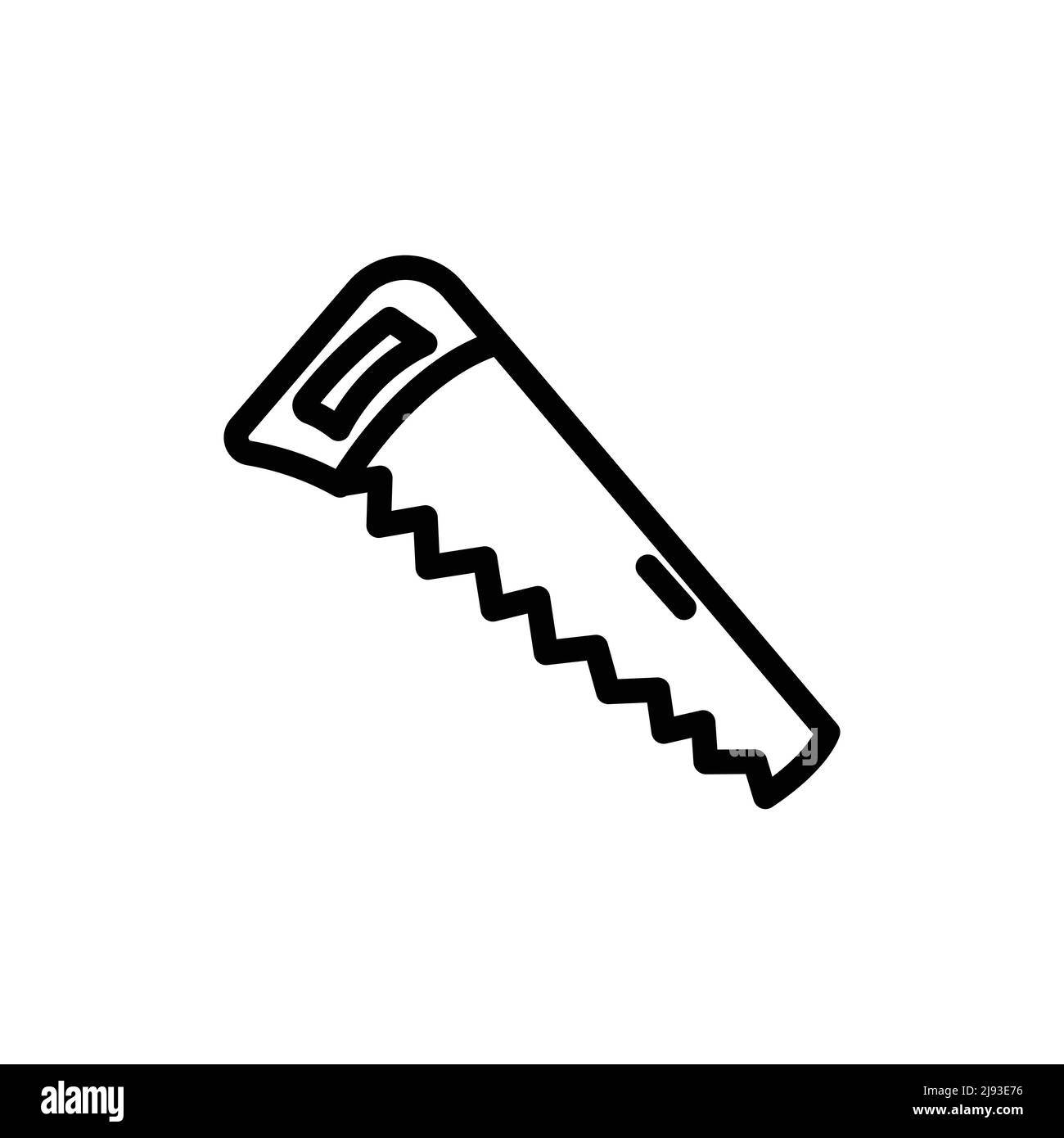 Saw icon vector. Tooling, furniture, felling. line icon style. simple ...