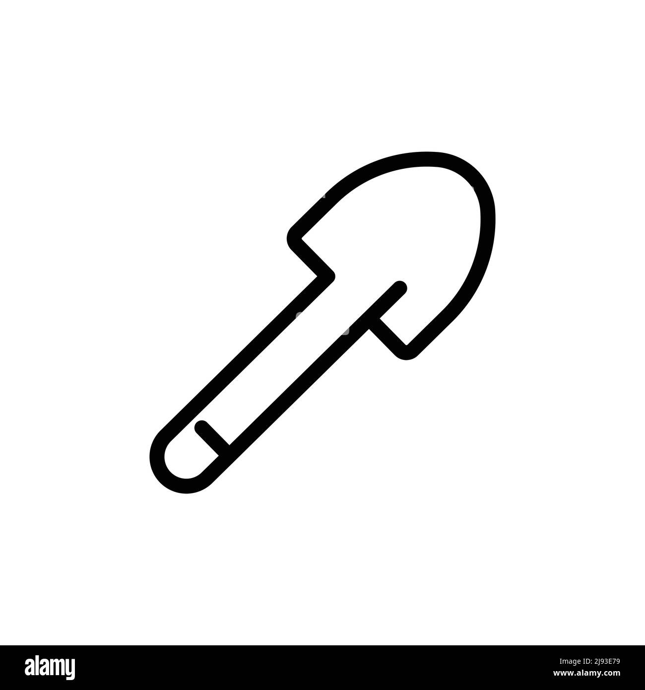 manual shovel icon vector. working tool. line icon style. simple design ...