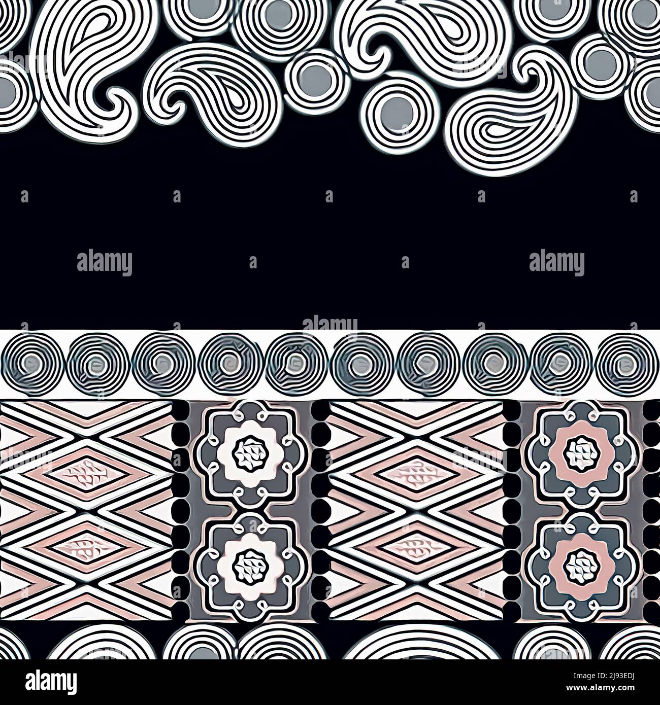 Textile and wallpaper patterns. A printable digital illustration work ...