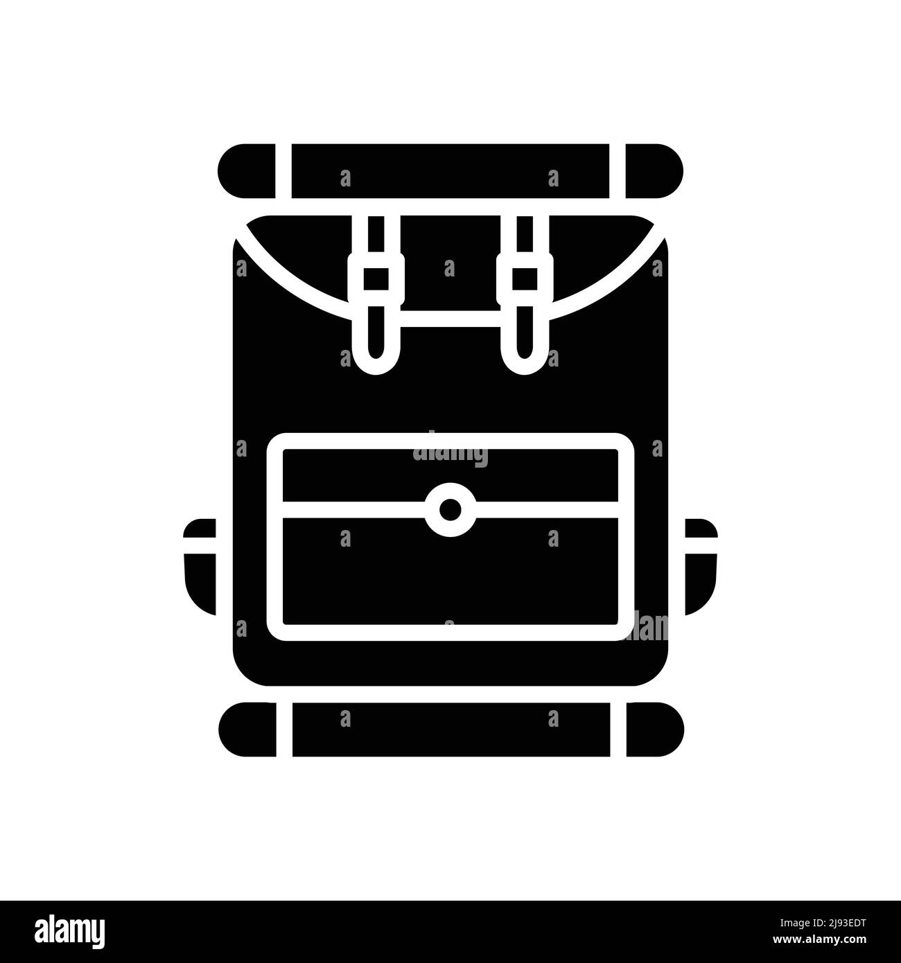 Camping bag icon vector. Bag, camping. Solid icon style. simple design ...