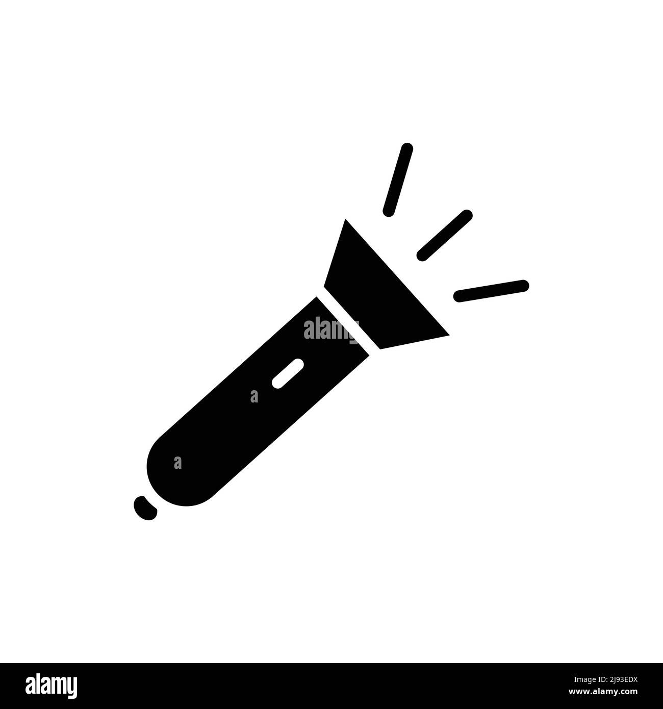 Flashlight icon vector. lighting. Solid icon style. simple design ...
