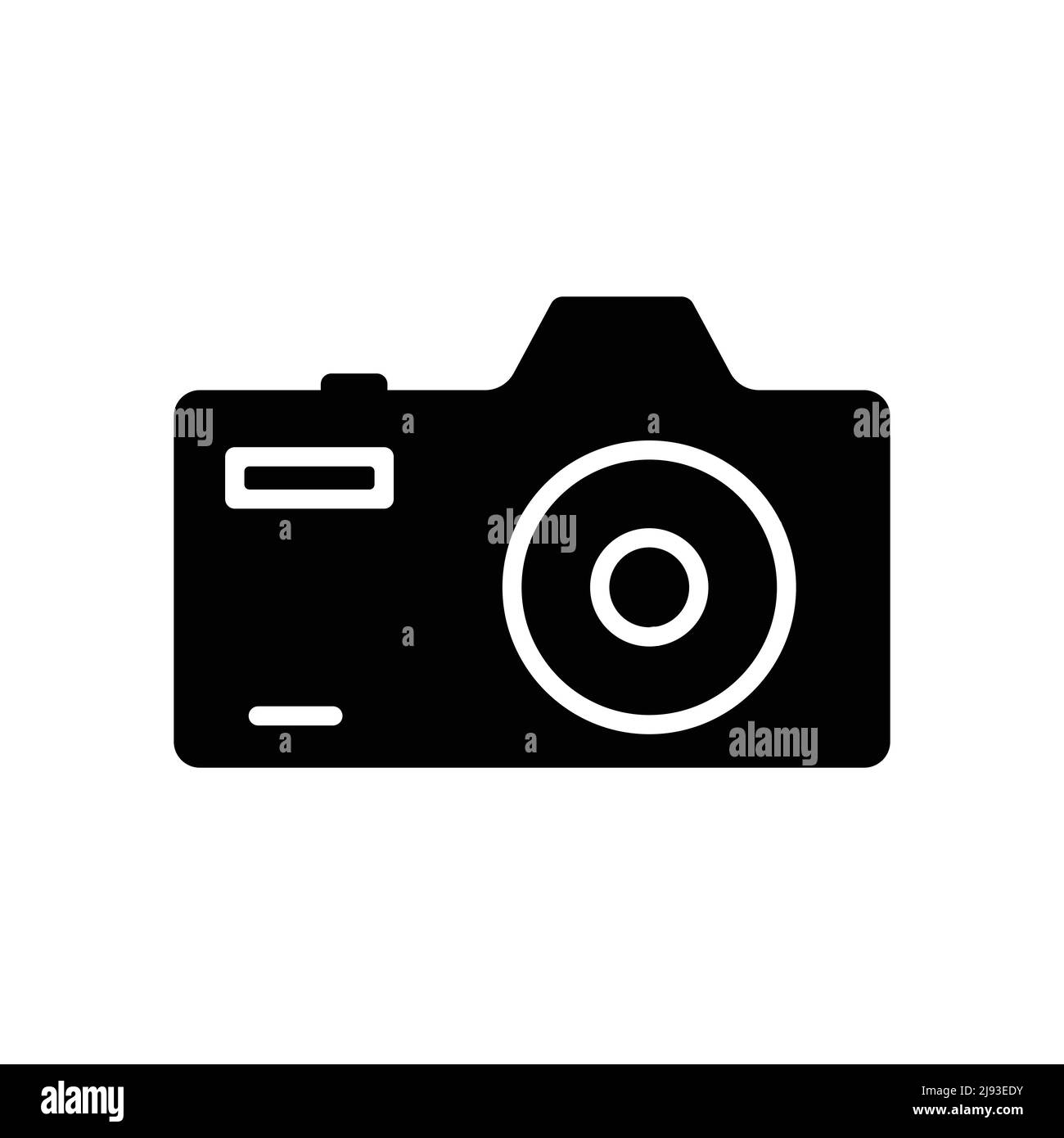 Camera solid flat white Cut Out Stock Images & Pictures - Alamy