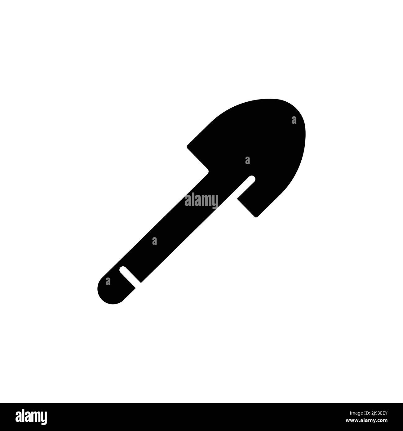 manual shovel icon vector. working tool. Solid icon style. simple ...