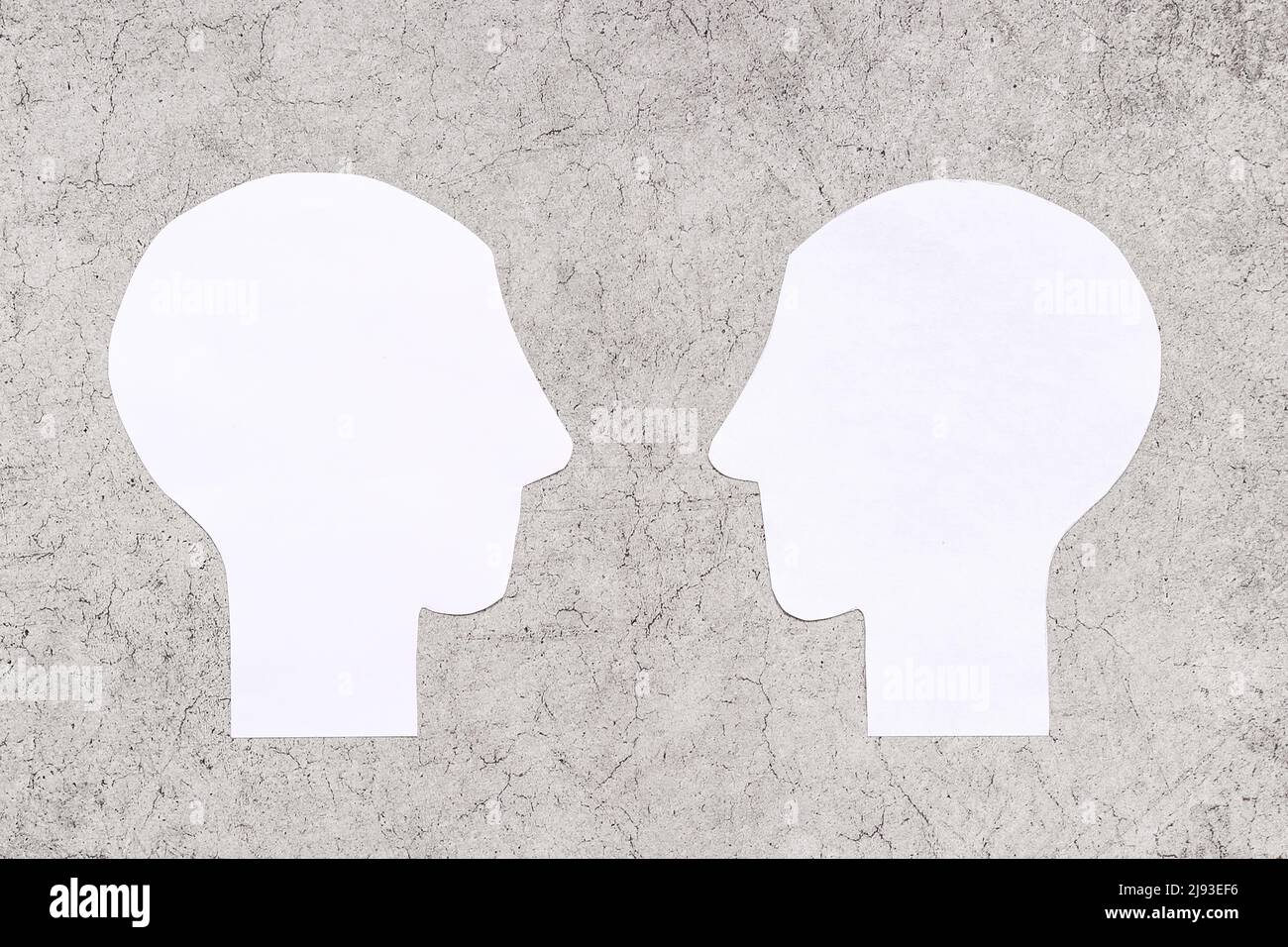 Two human heads hi-res stock photography and images - Alamy