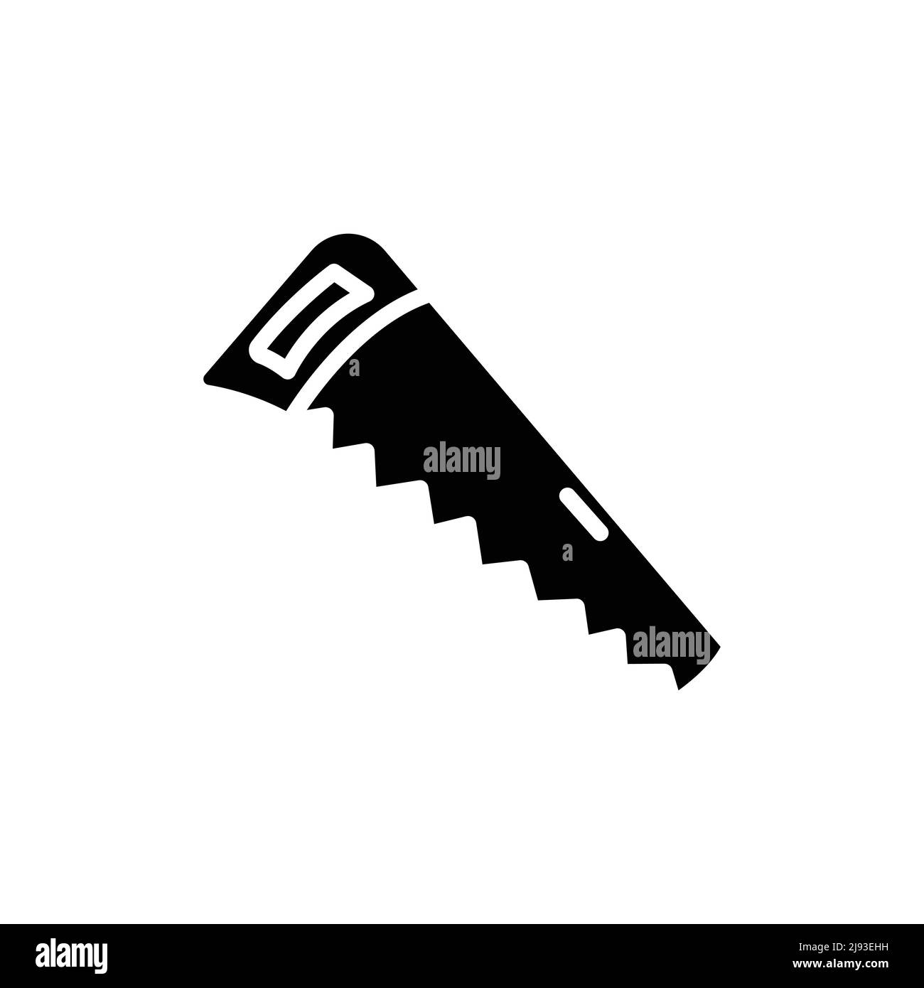 Saw icon vector. Tooling, furniture, felling. Solid icon style, glyph ...