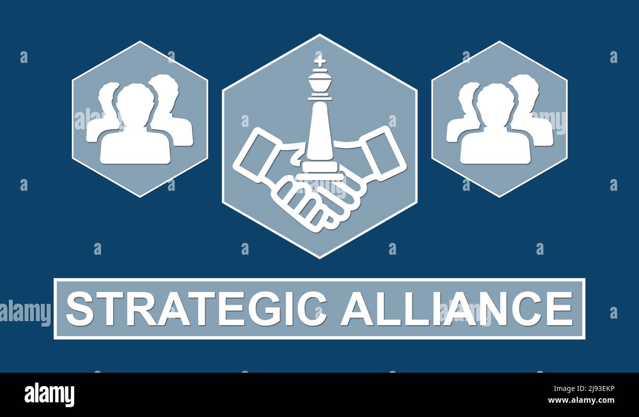 Illustration of a strategic alliance concept Stock Photo - Alamy
