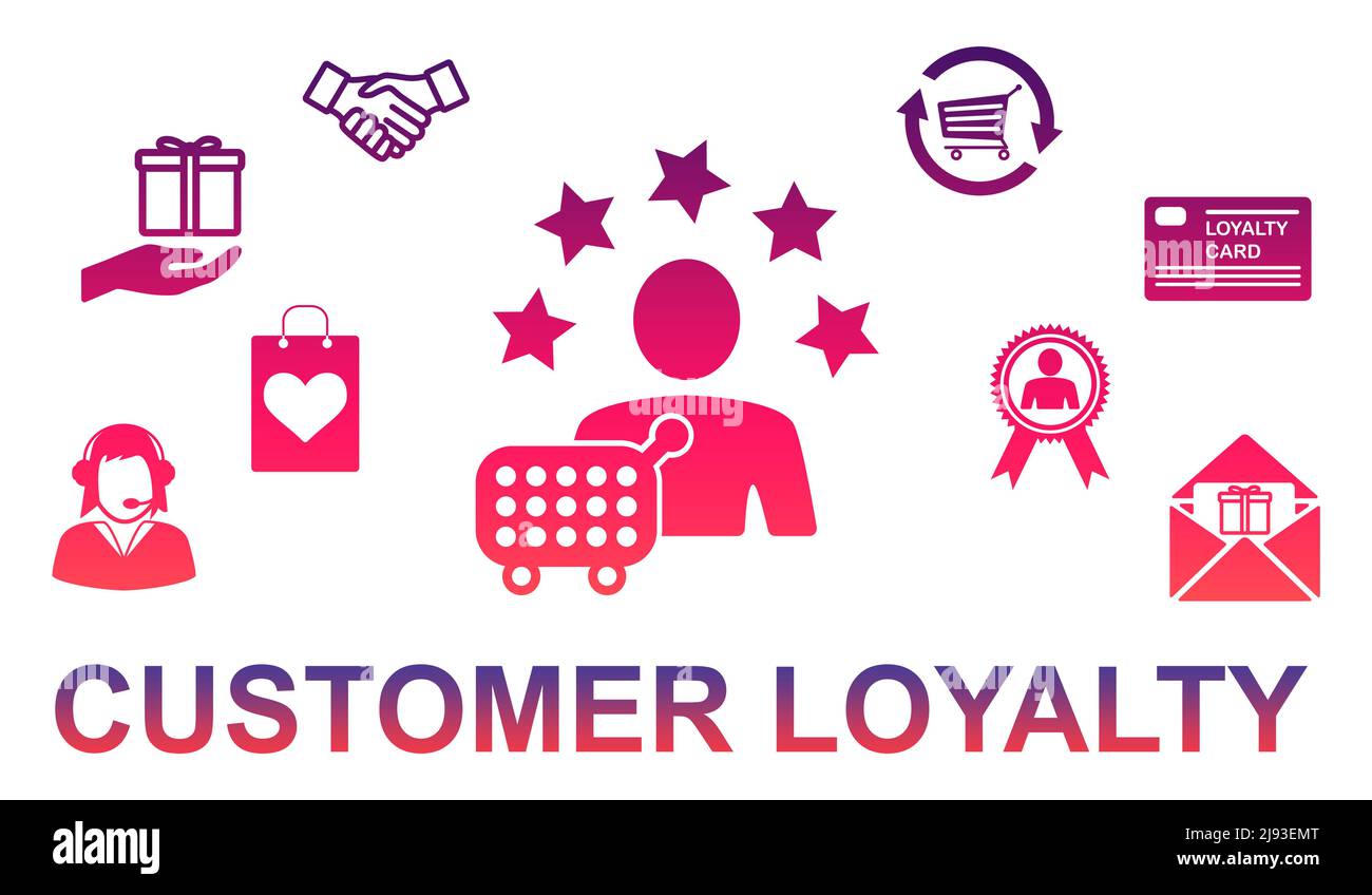Illustration of a customer loyalty concept Stock Photo - Alamy