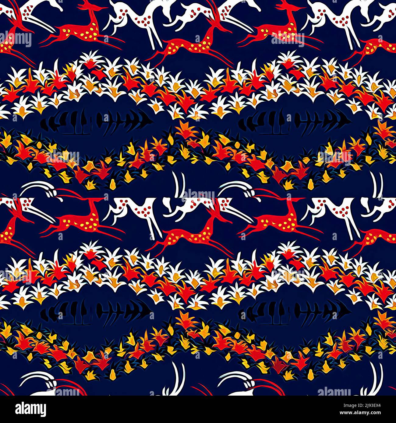 Textile and wallpaper patterns. A printable digital illustration work ...