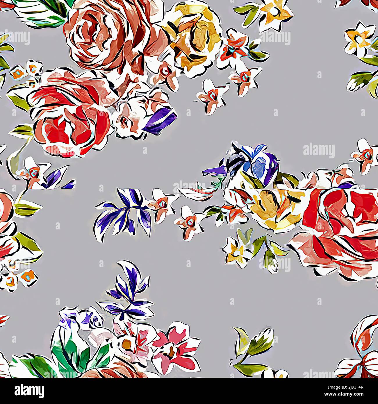 Textile and wallpaper patterns. A printable digital illustration work ...
