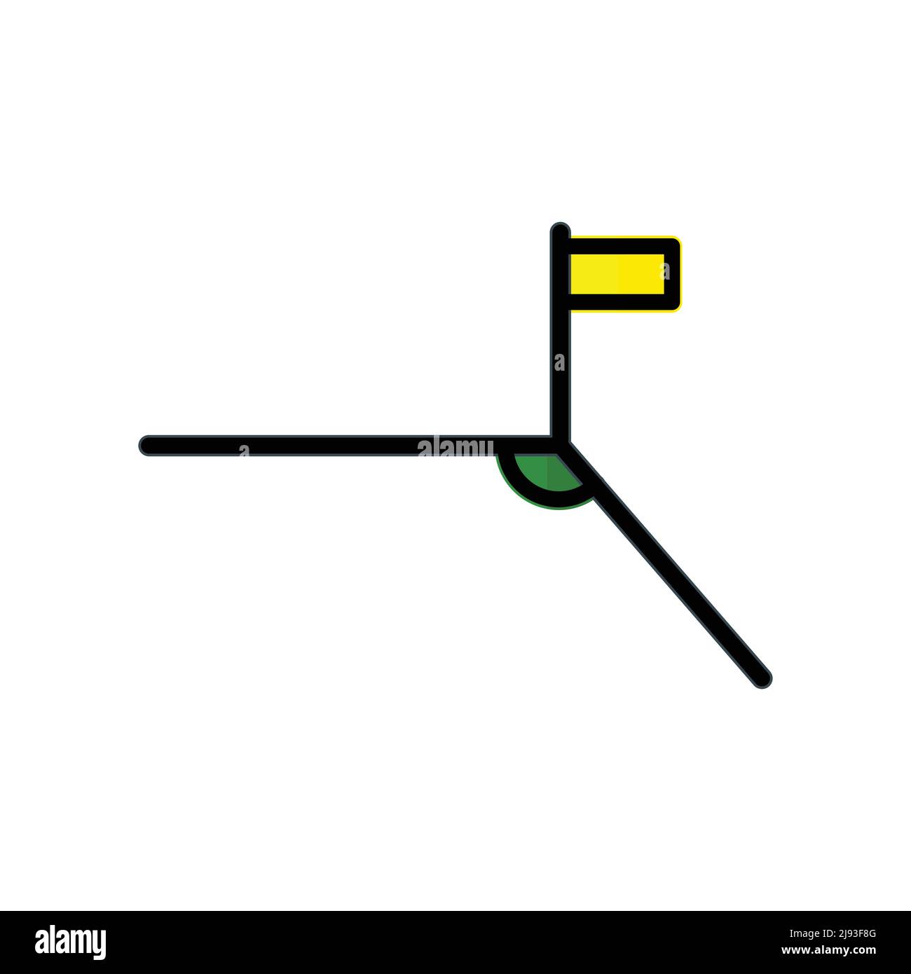 Corner kick icon vector. suitable for sport symbol, soccer. Filled line ...