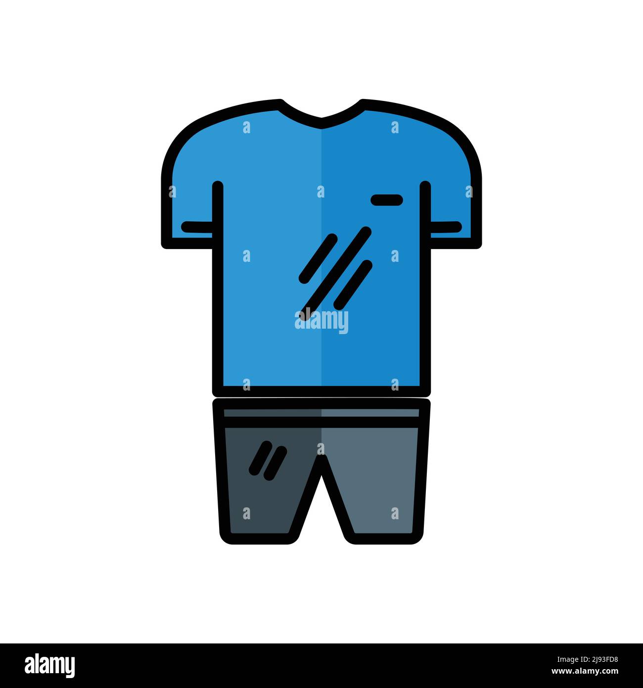 Sports uniform icon vector. suitable for football symbol, sport. Filled ...