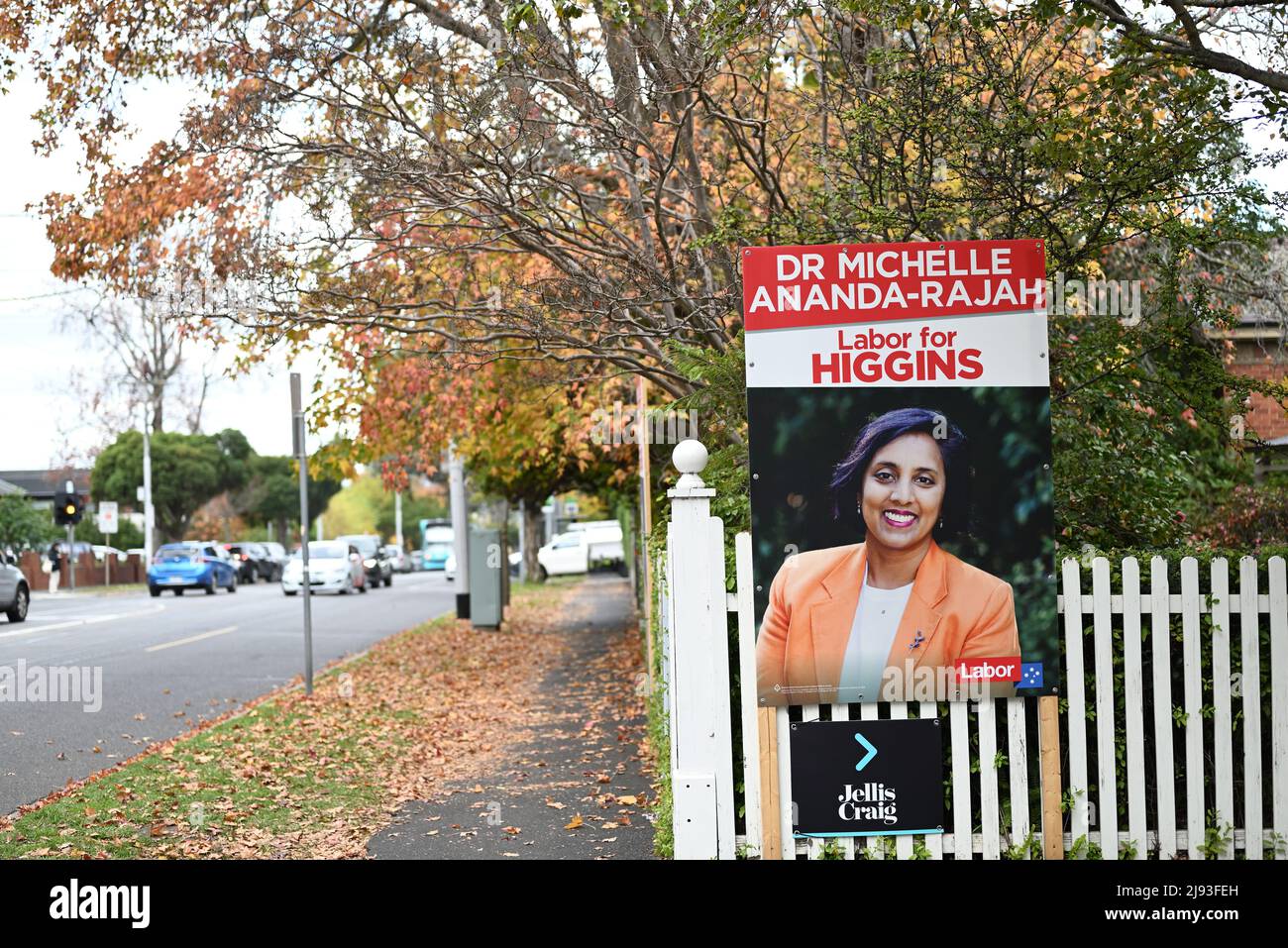Dr Michelle Ananda-Rajah political campaign sign, promoting the Labor ...