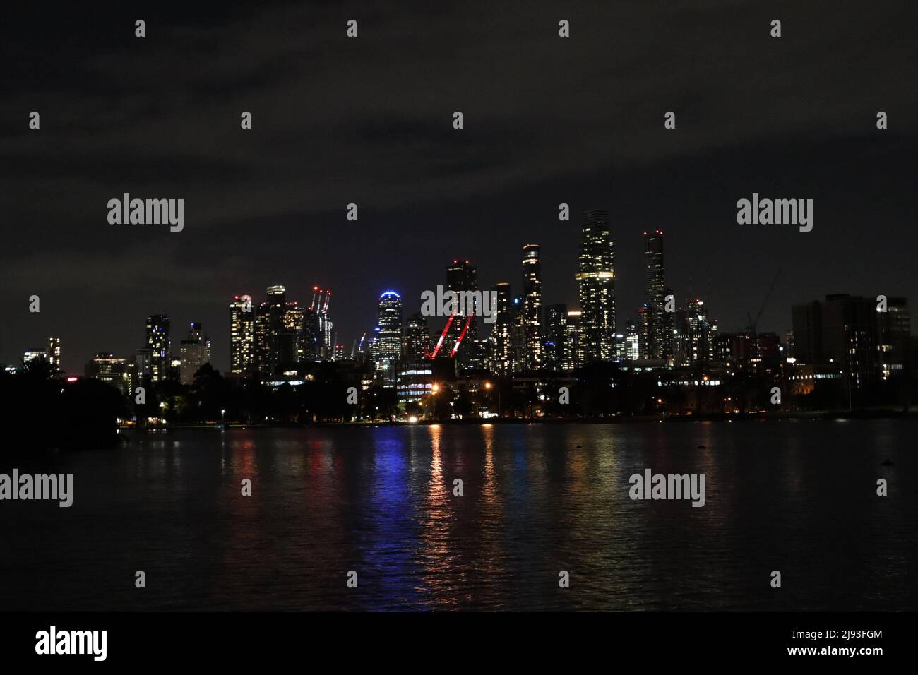 Melbourne city night lights hi-res stock photography and images - Alamy