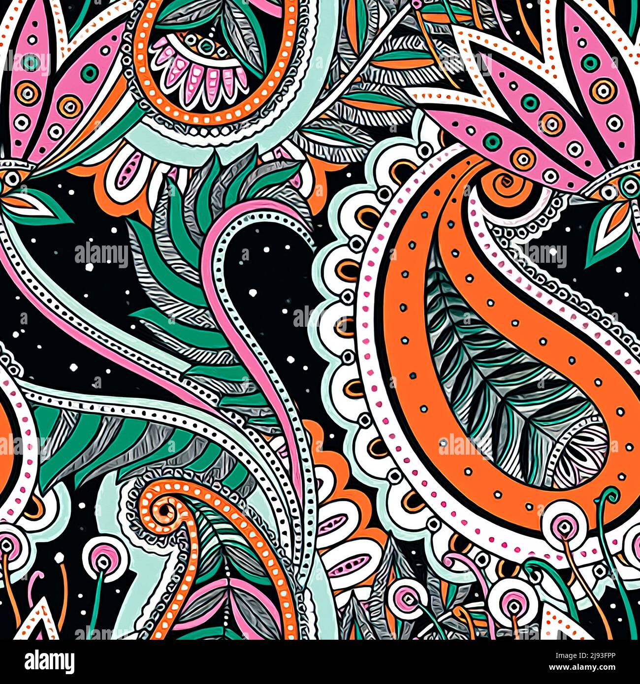 Textile and wallpaper patterns. A printable digital illustration work ...