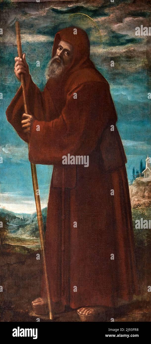 San Francesco di Paola - olio su tela - Alessandro Tiarini - XVII ...