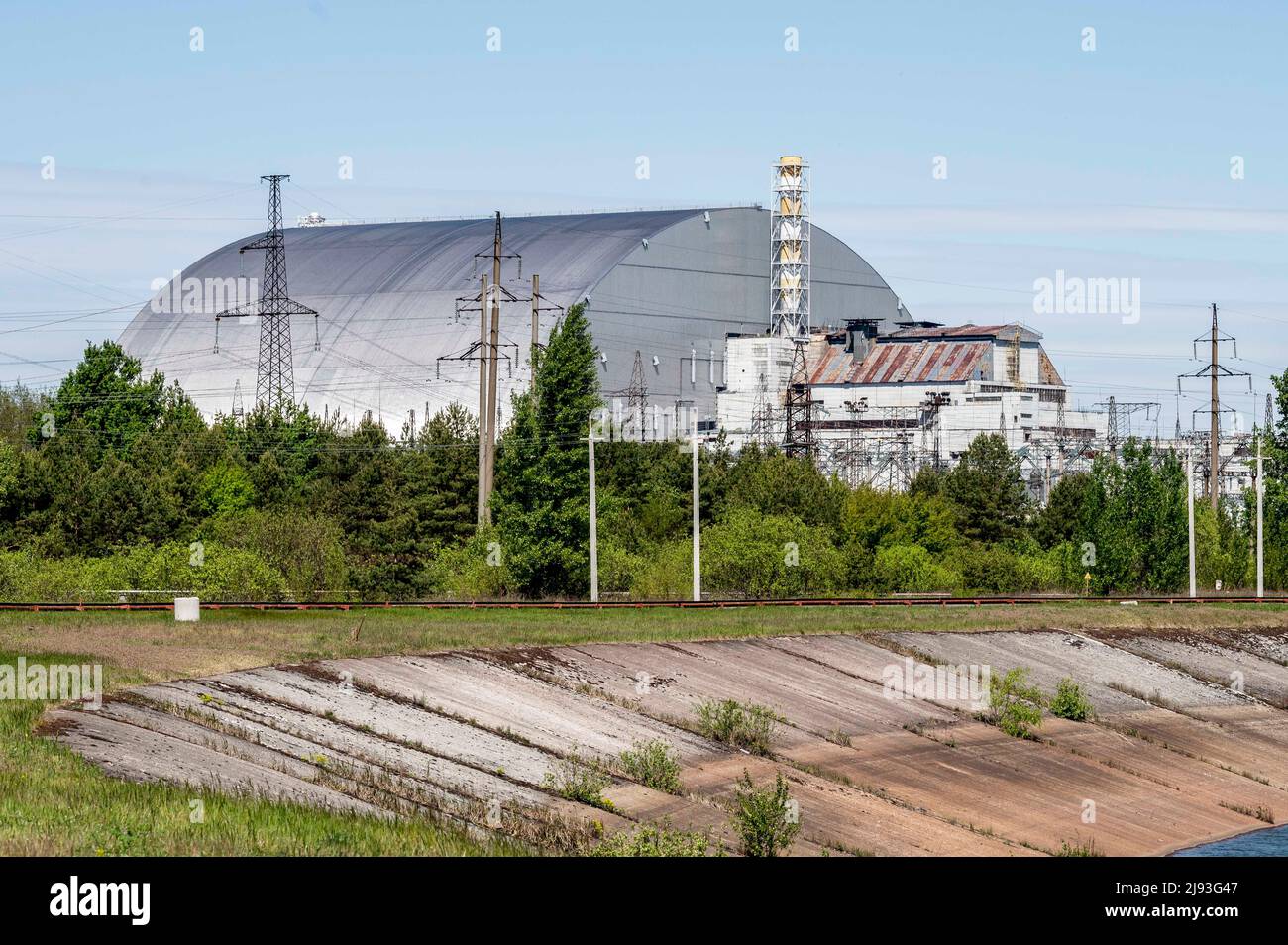 Chernobyl, Kyiv Oblast, Ukraine. 19th May, 2022. The sarcophagus over ...