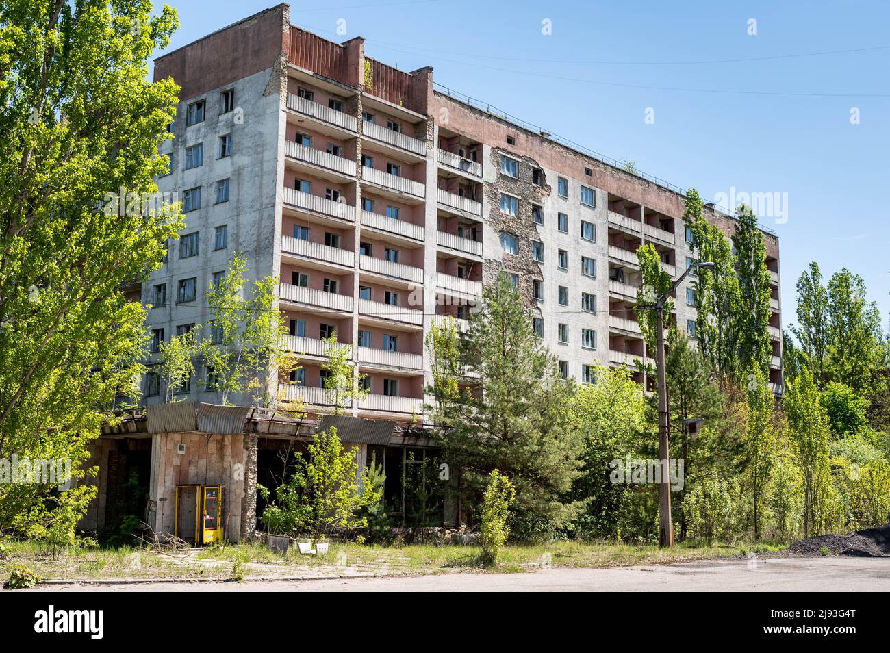Abandoned building in Prypiat as a result of the disaster at the ...