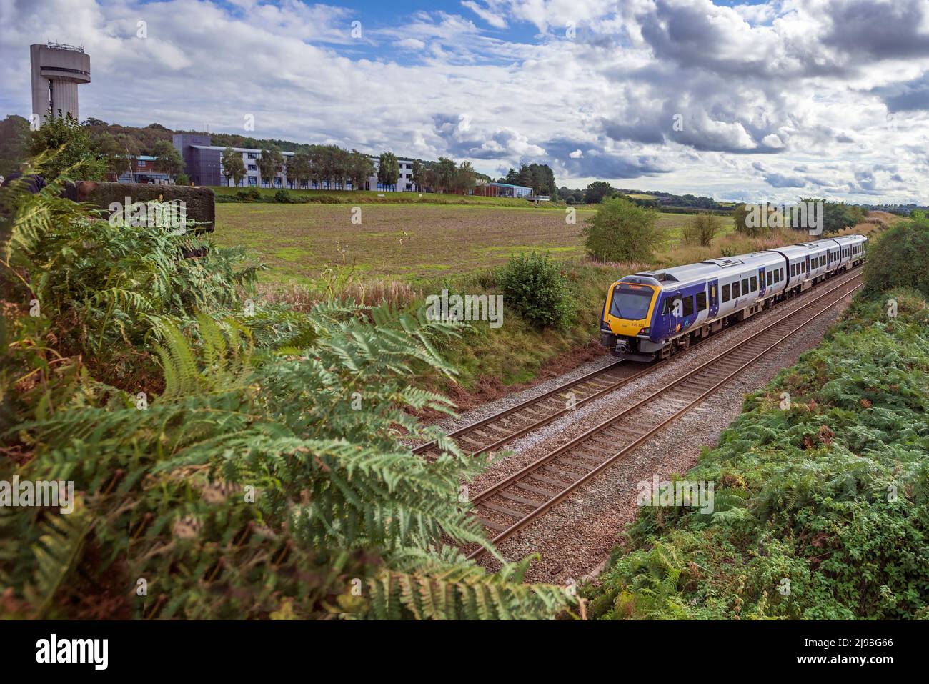 Northern Rail Class 195 diesel train seen at Daresbury Science Park on ...