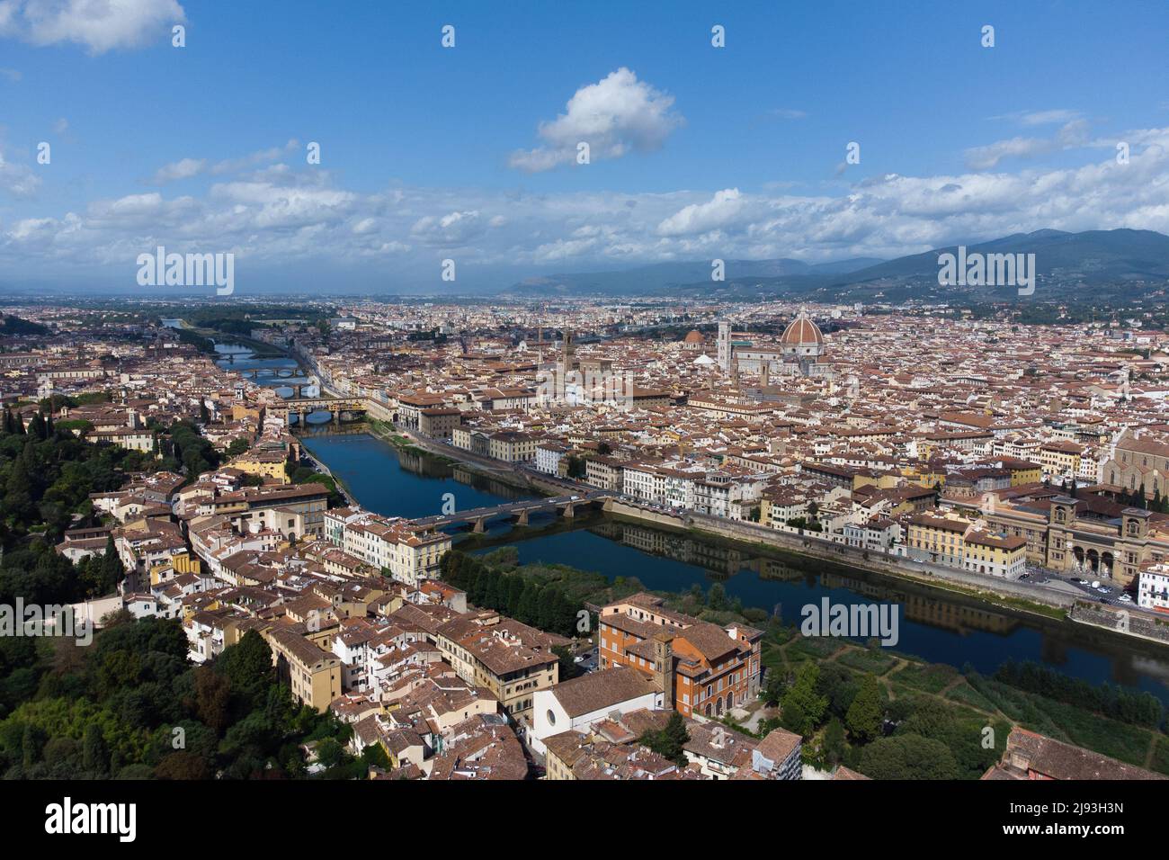 Aerial top down view of florence hi-res stock photography and images ...