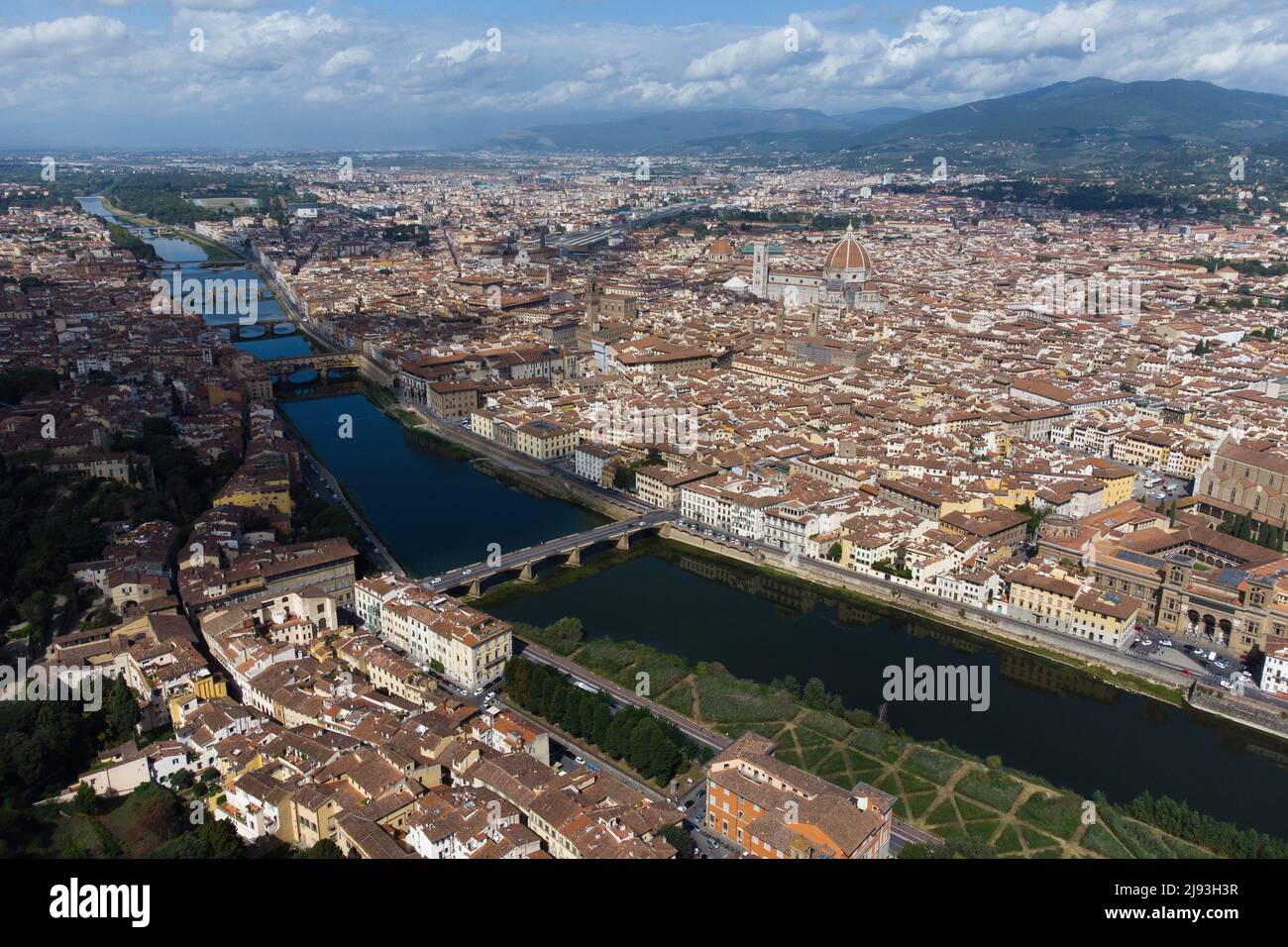 Aerial top down view of florence hi-res stock photography and images ...
