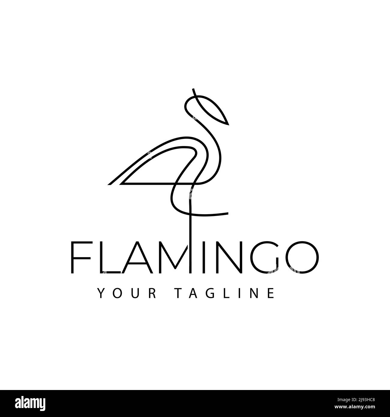 Beauty exotic flamingo bird animal Stock Vector Images - Alamy