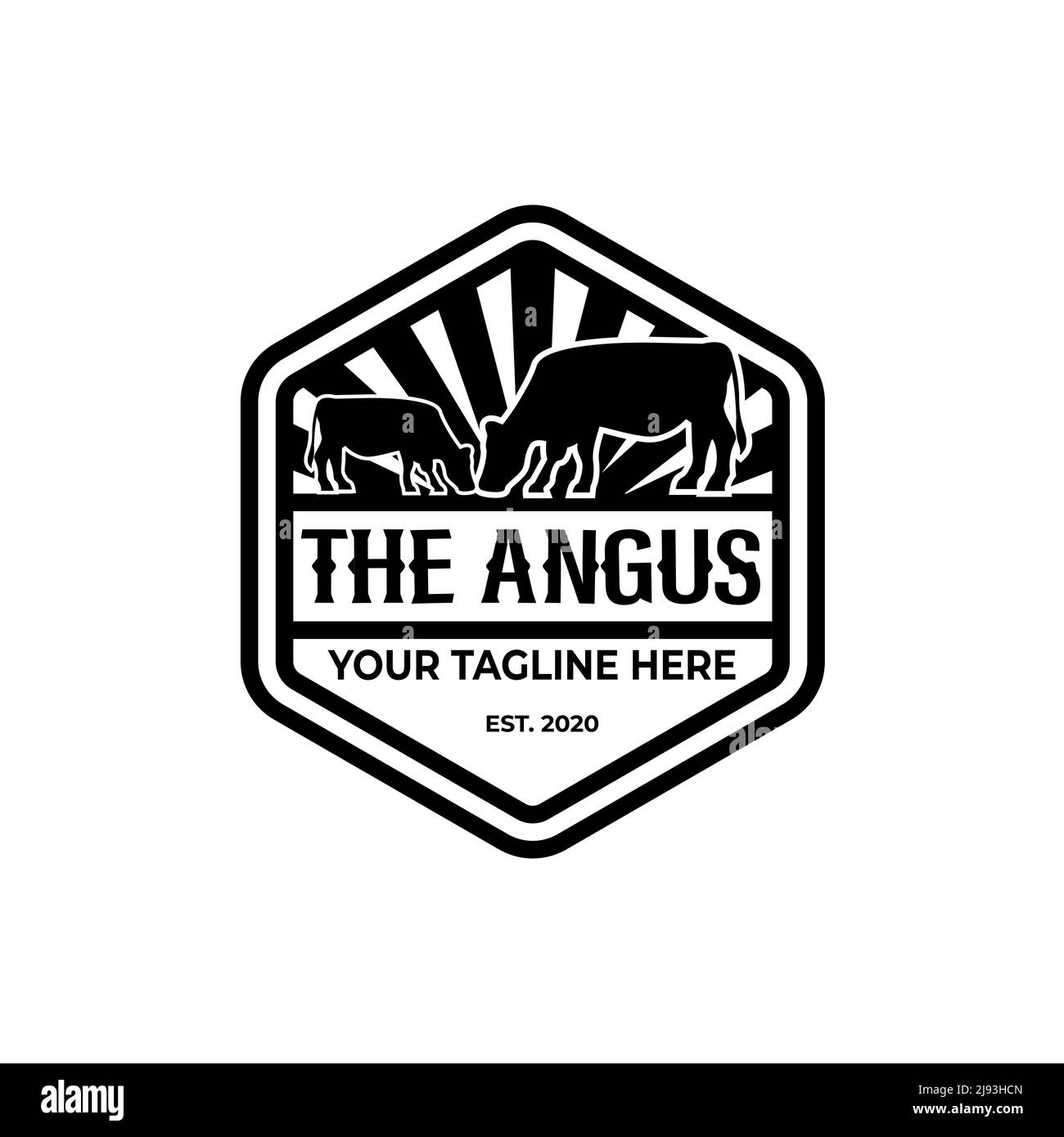 Black angus cattle cows Stock Vector Images - Alamy