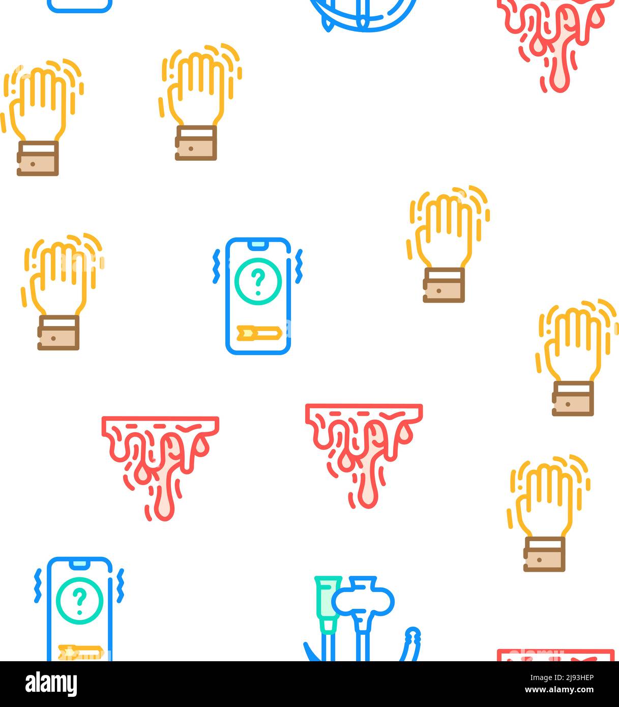 Fear Phobia Problem Vector Seamless Pattern Stock Vector Image & Art ...