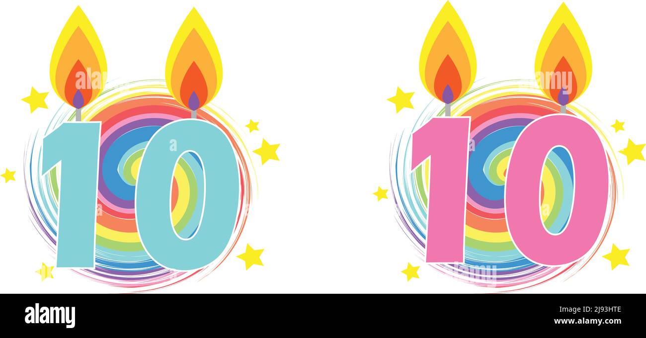 decoration number for celebration or party vector illustration Stock ...