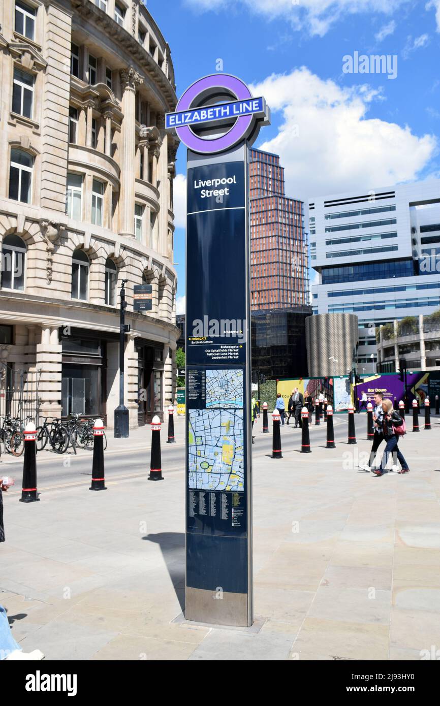 Elizabeth line 2022 map hi-res stock photography and images - Alamy