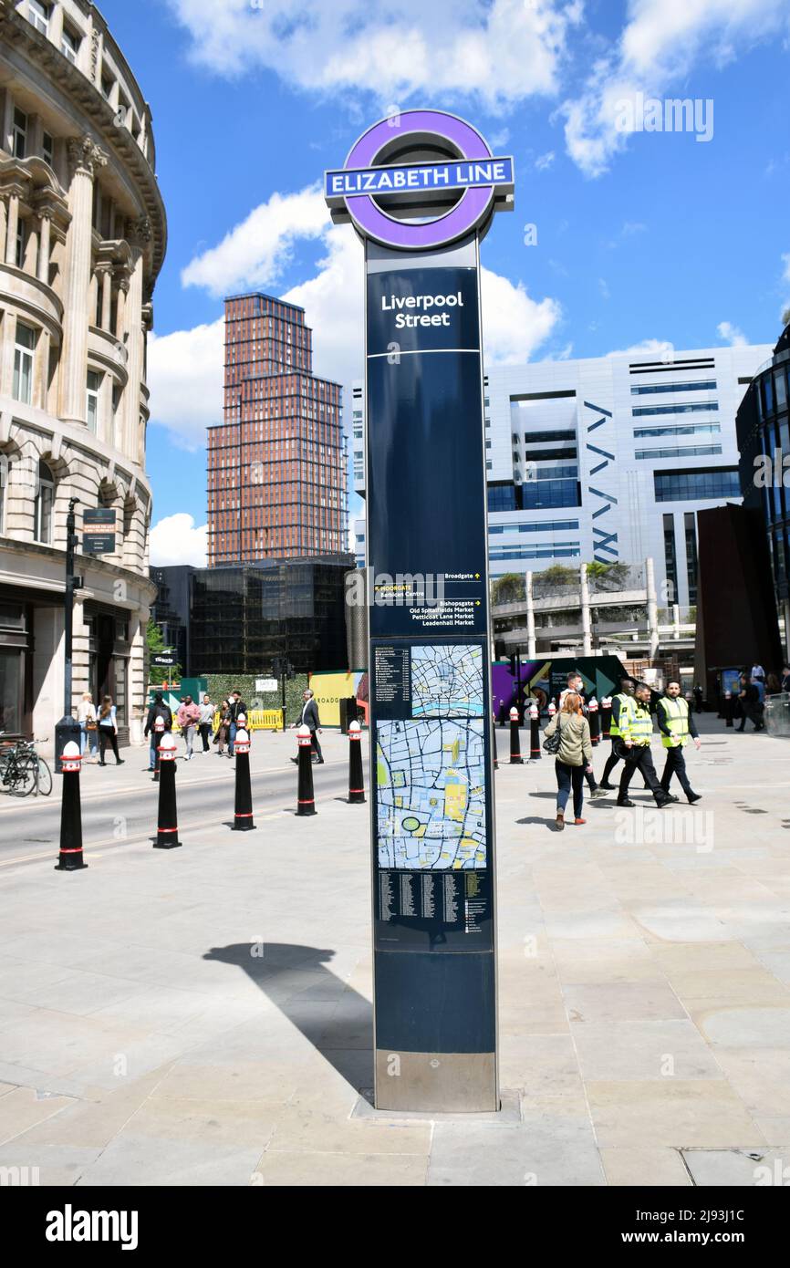 Elizabeth line 2022 map hi-res stock photography and images - Alamy