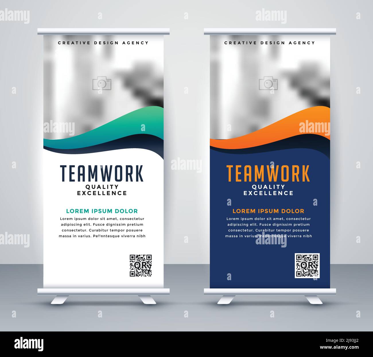 Standee poster layout Stock Vector Images - Alamy