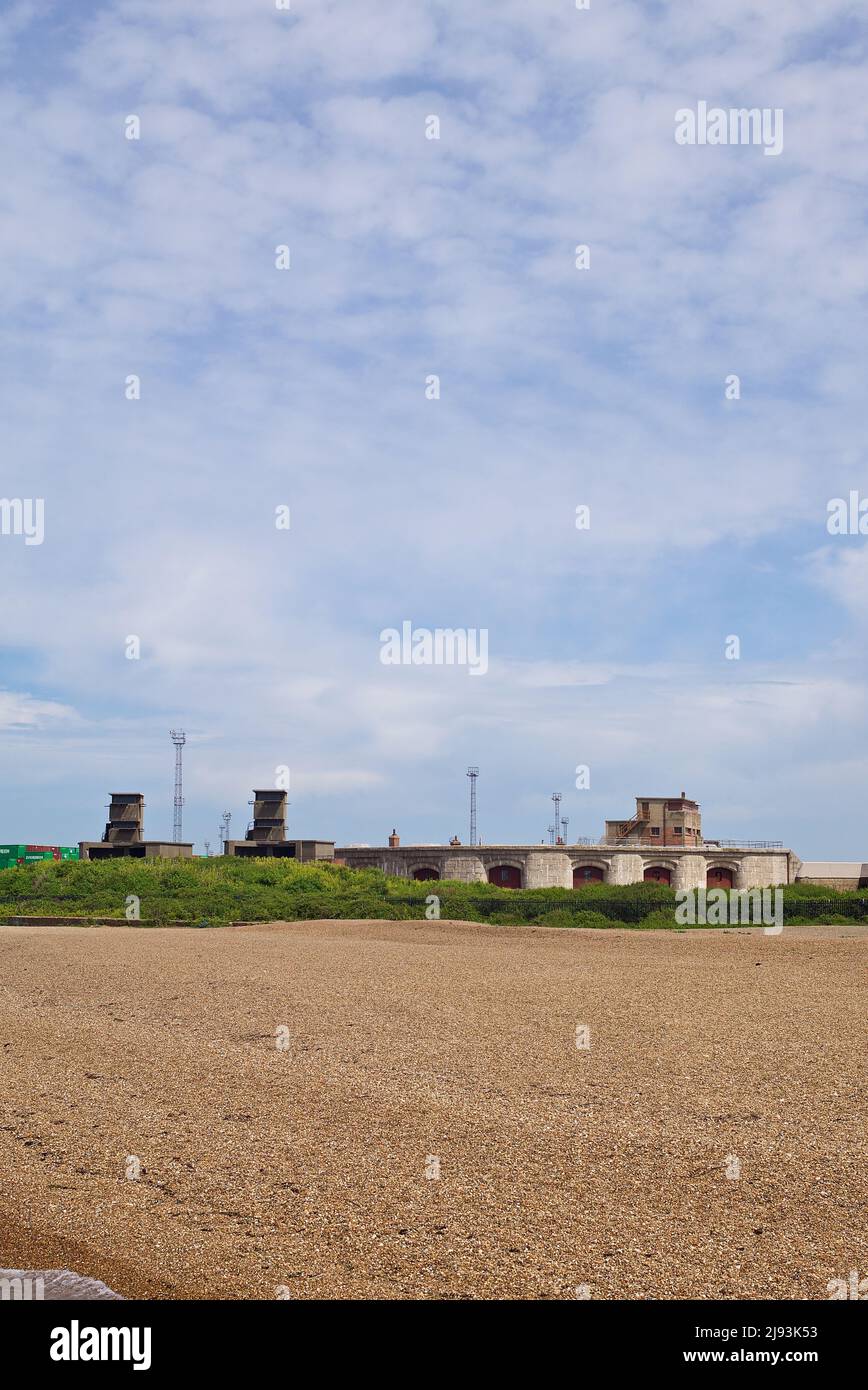 Landguard Fort on Landguard Point Felixstowe Suffolk UK overlooking the ...
