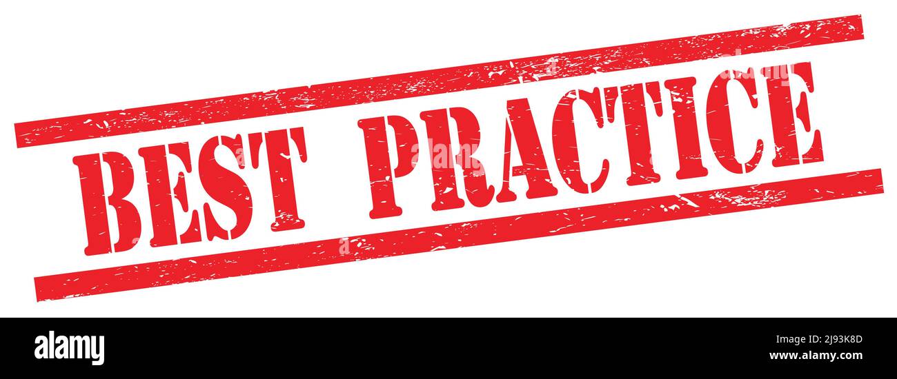 BEST PRACTICE text on red grungy rectangle vintage stamp Stock Photo ...