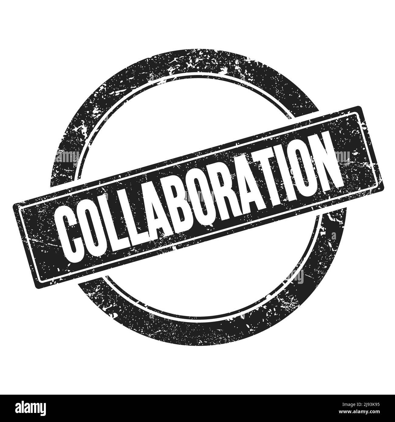 COLLABORATION text on black round vintage stamp Stock Photo - Alamy