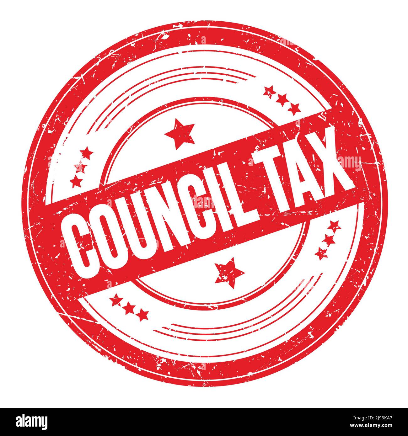 COUNCIL TAX text on red round grungy texture stamp Stock Photo - Alamy