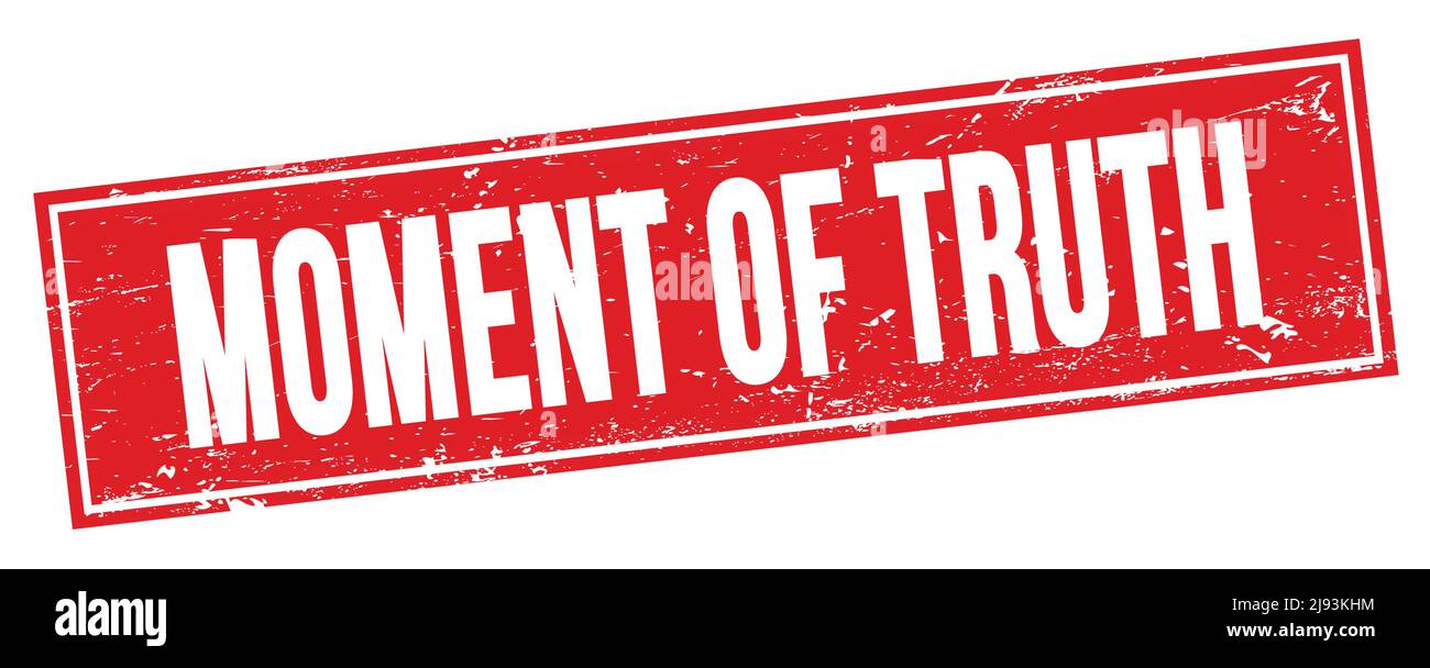 Moment of the truth Cut Out Stock Images & Pictures - Alamy