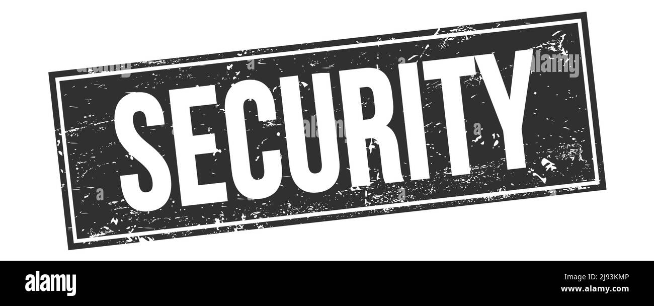 SECURITY text on black grungy rectangle stamp sign Stock Photo - Alamy