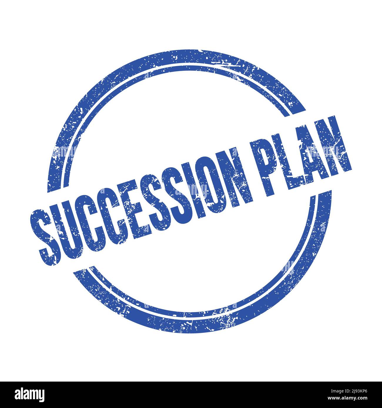 SUCCESSION PLAN text written on blue grungy vintage round stamp Stock ...