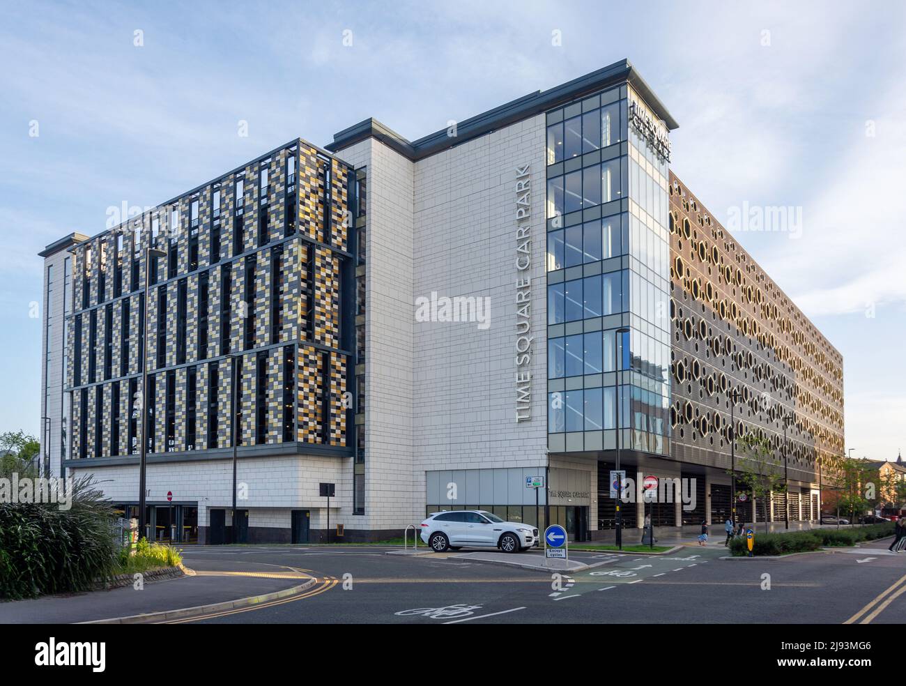 Time square car park modern multi storey levels dusk sunset warr hi-res ...