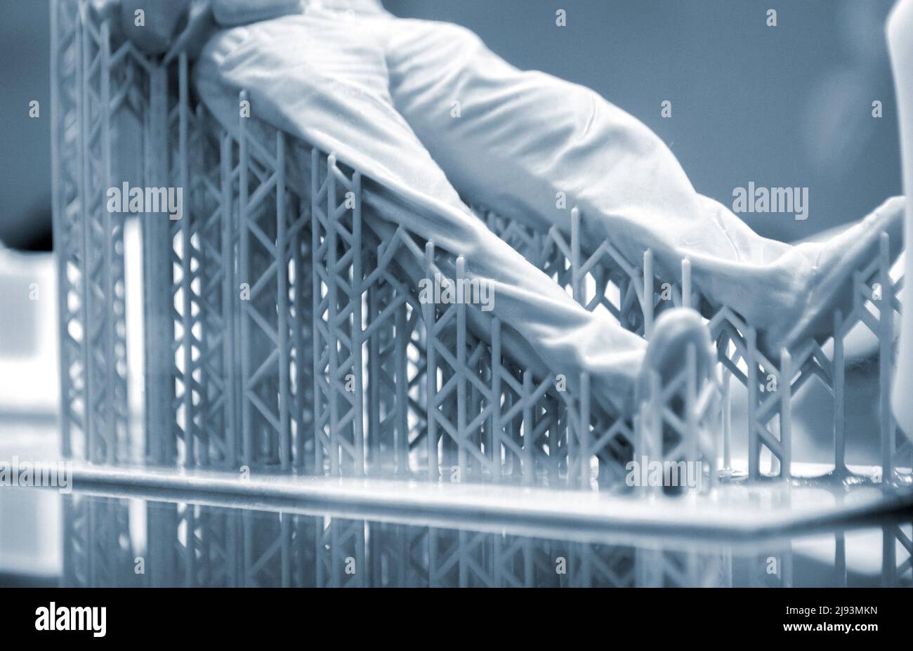 Model body of man printed on 3d printer. Object photopolymer printed on ...