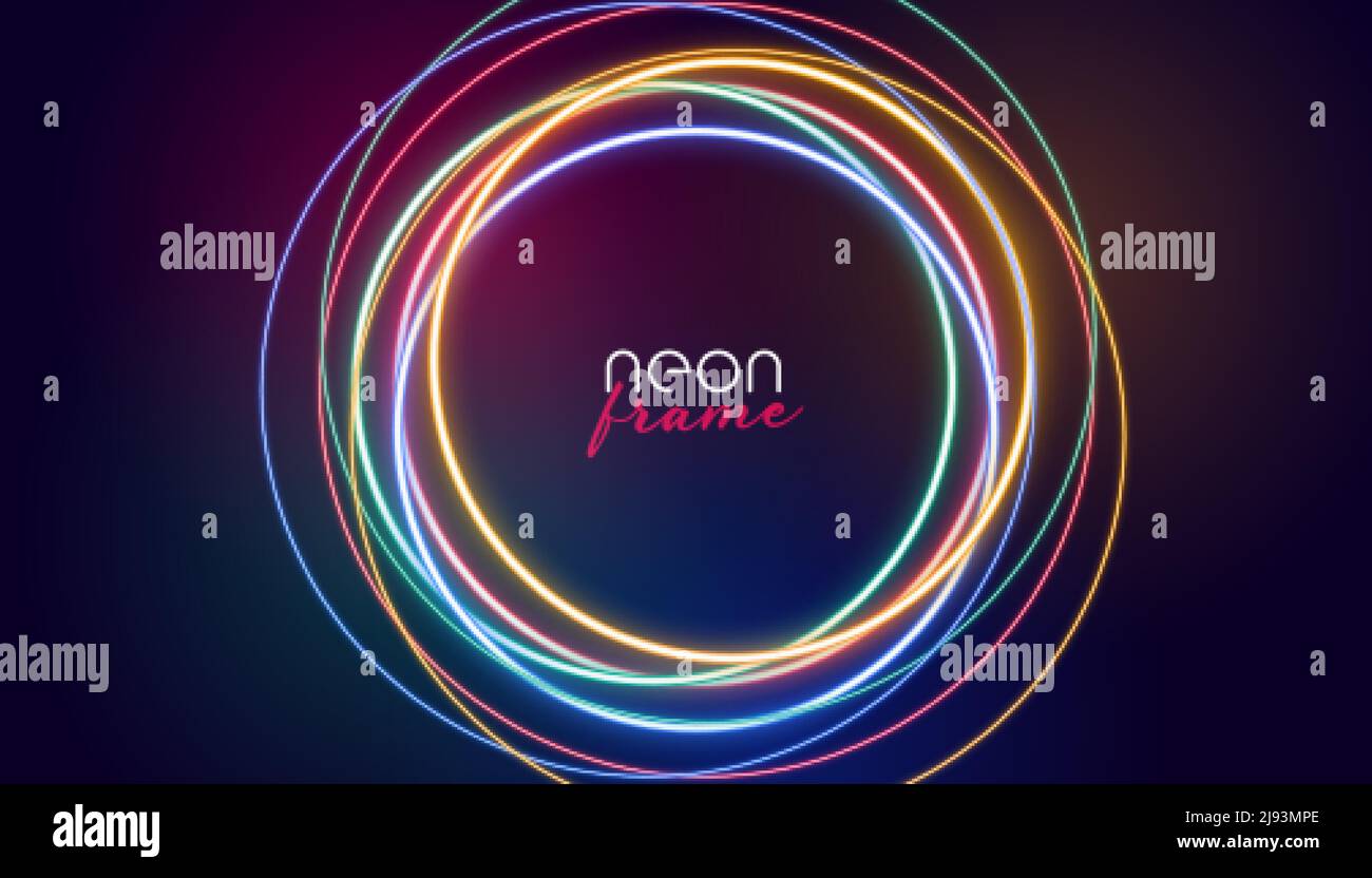 Neon lights wall Stock Vector Images - Alamy