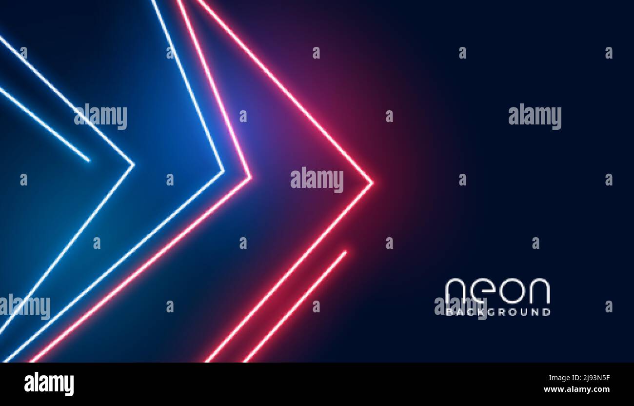 Red neon arrow Stock Vector Images - Alamy
