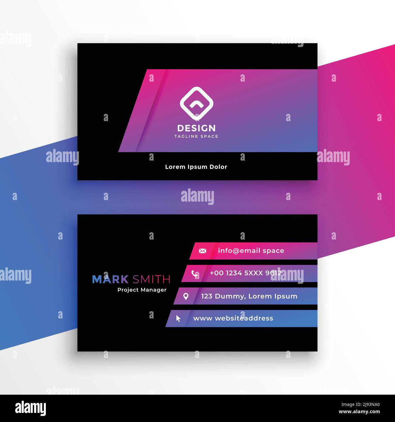 Purple business card Stock Vector Images - Alamy