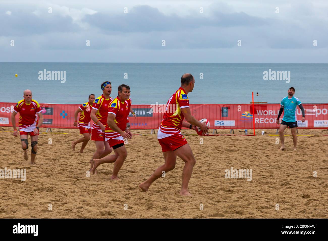 Sandbaggers marathon beach touch rugby team hi-res stock photography ...